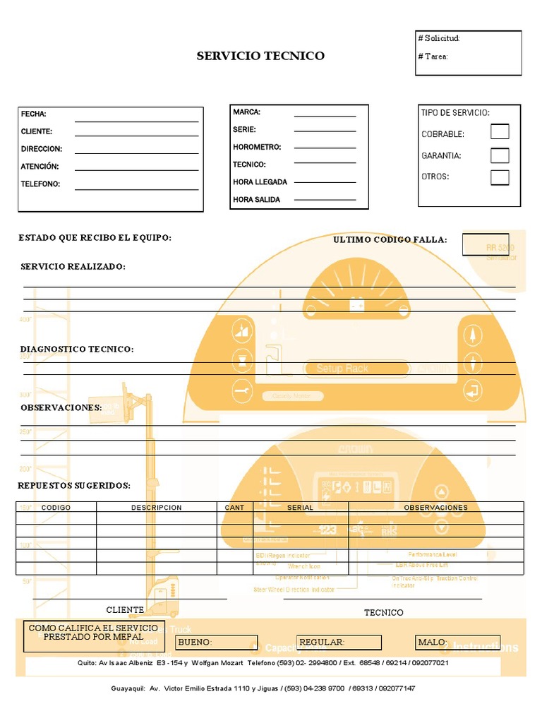 Formato Orden de Servicio Mantenimiento | PDF