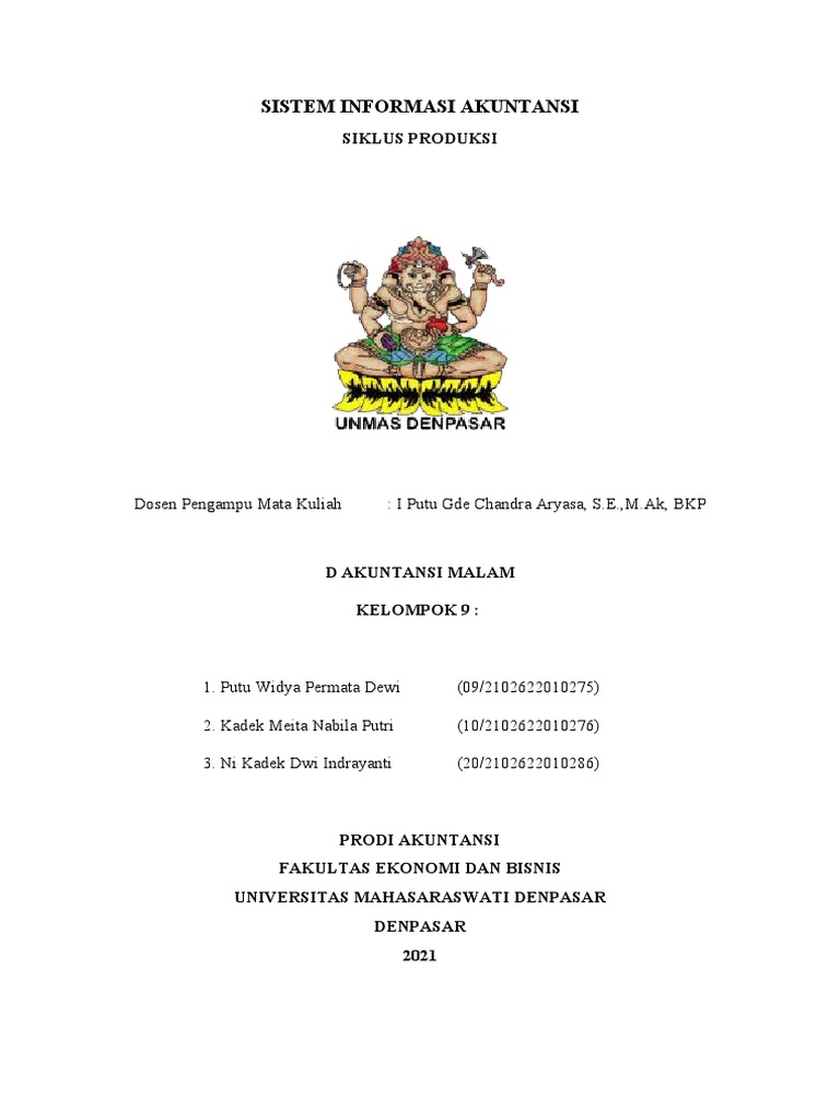 9 - Tugas SIA - Paper Siklus Produksi - Pertemuan 11 - Kelas D Unmas | PDF