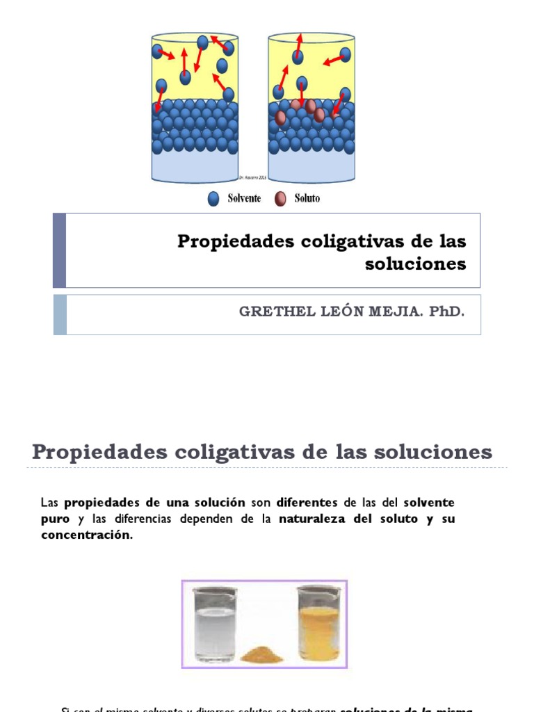 Clase 7 Propiedades Coligativas de Las Soluciones | PDF | Ósmosis | Solvente