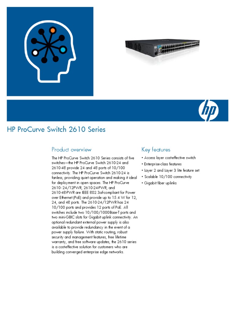 hp-ProCurve Switch 2610 Series | PDF | Port (Computer Networking) | Computer Network