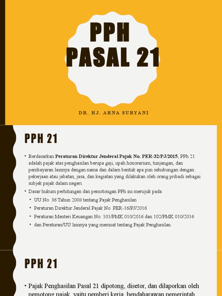 PPH 21 | PDF | Pengelolaan Keuangan & Uang
