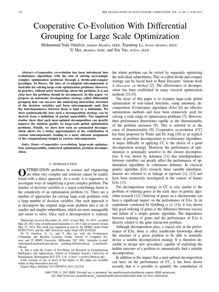 Automatic Decomposition Strategies for Improving the Performance of ... Automatic Decomposition Strategies for Improving the Performance of ...