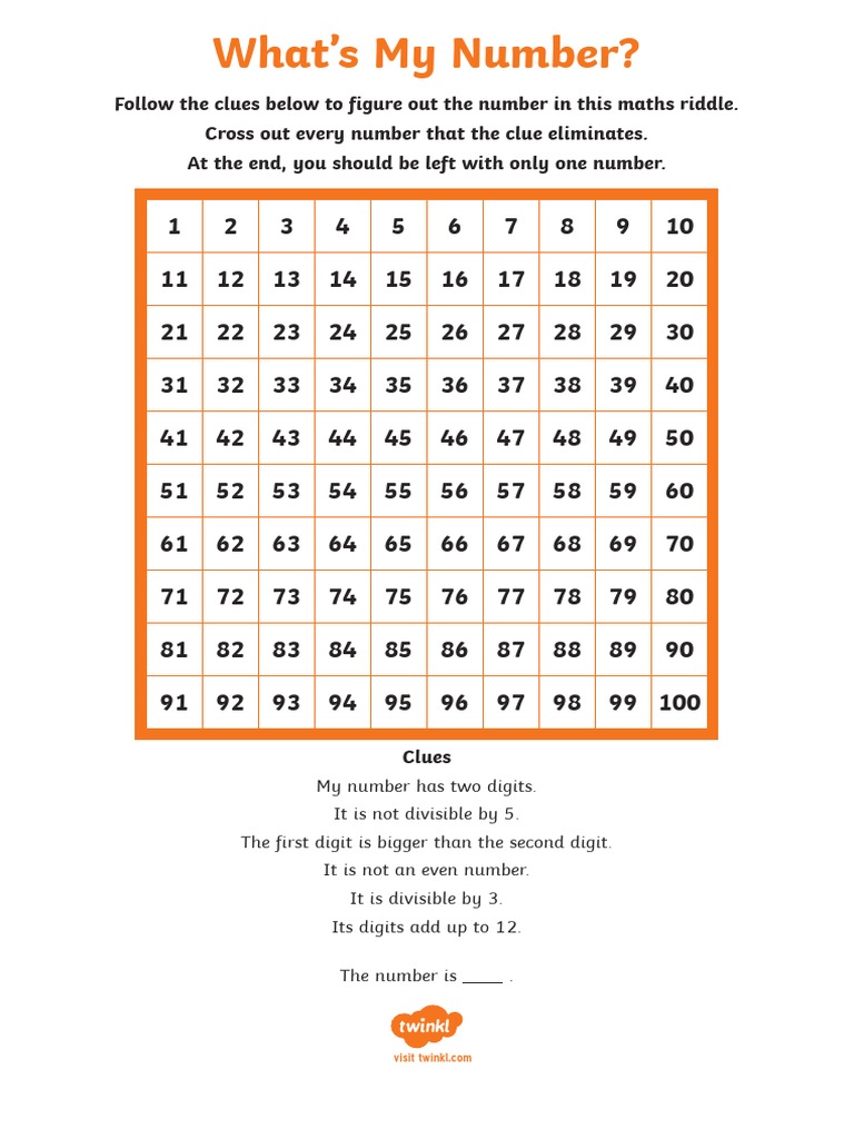 100 Square Number Riddles | PDF | Numbers | Mathematical Concepts