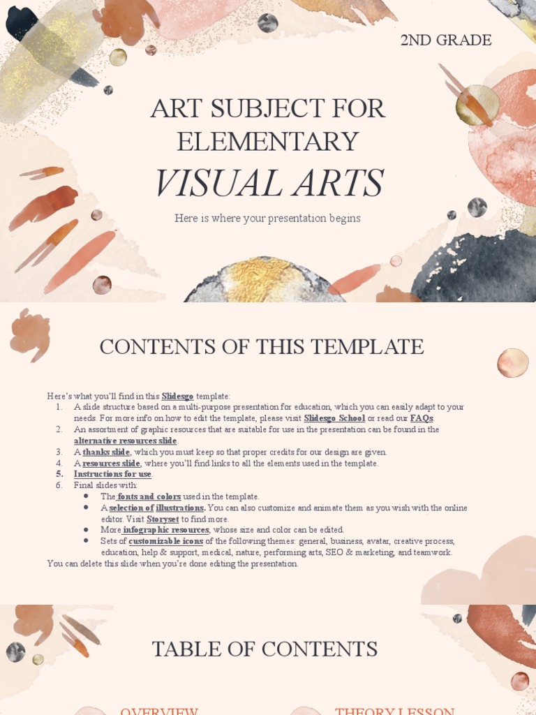 Art Subject For Elementary - Visual Arts - by Slidesgo | PDF | Planets | Mars