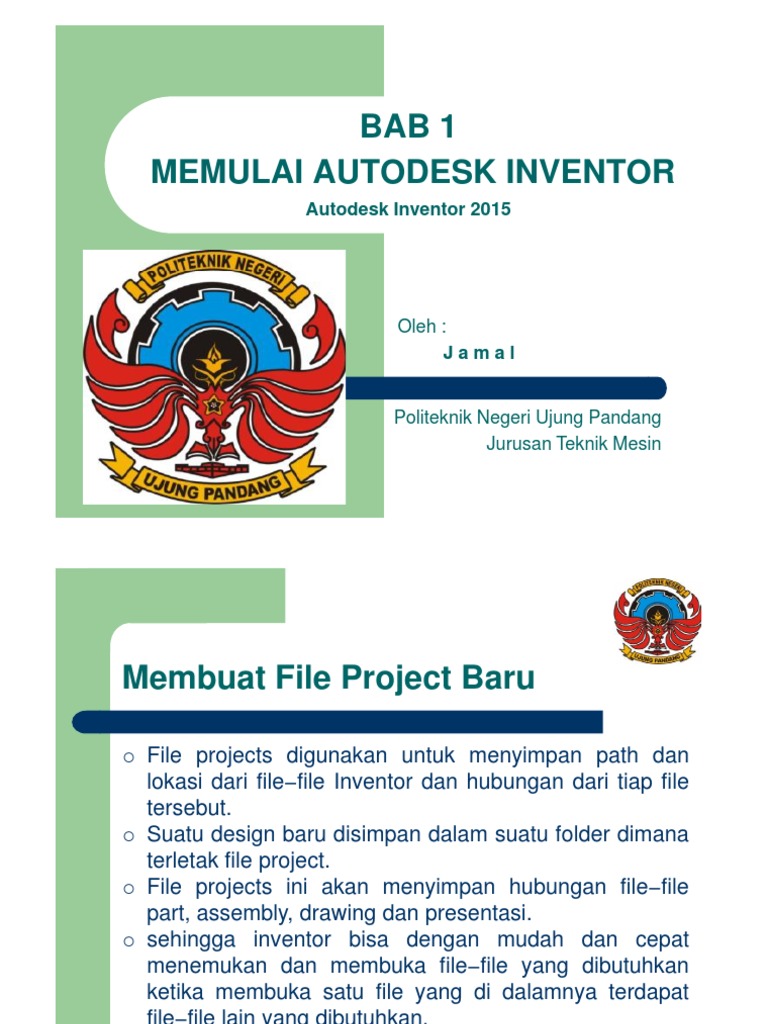 Bab 1 Memulai AutoDesk Inventor | PDF