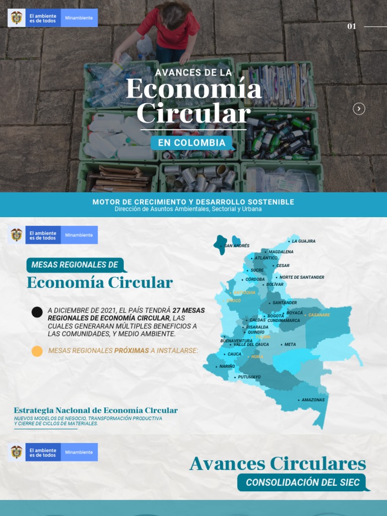 Avances en Economía Circular en Colombia | PDF | Residuos | Fotovoltaica