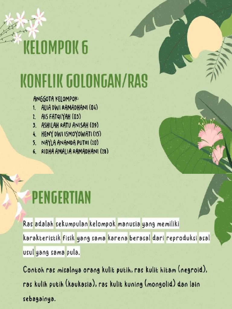 Kelompok 6 - Konflik Antar Golongan Ras | PDF