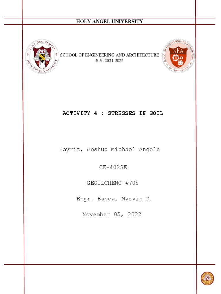 Dayrit, Joshua Michael Angelo - Activity No.4 | PDF | Sedimentology ...