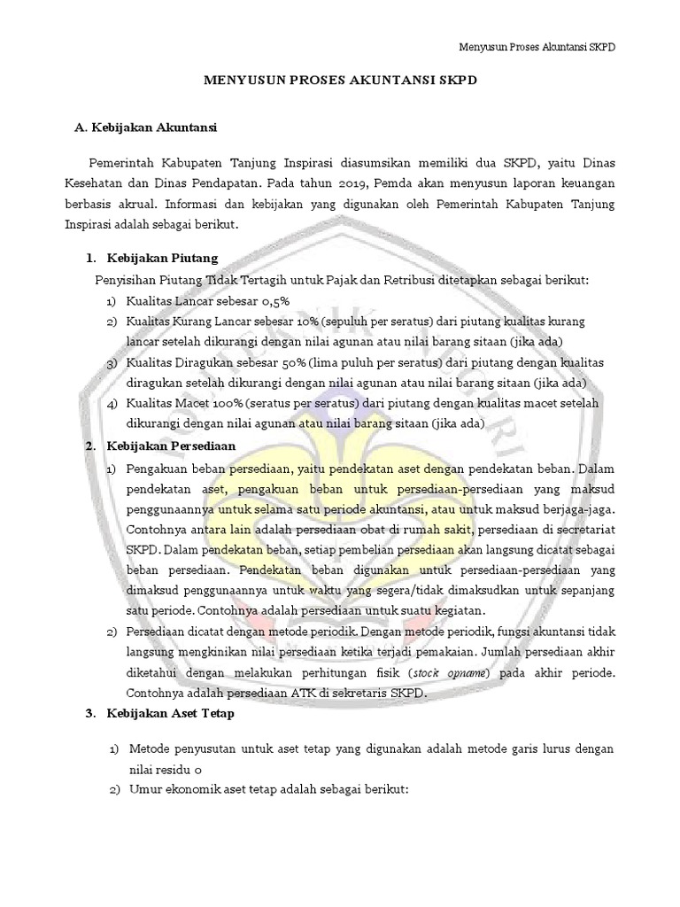 MENYUSUN PROSES AKUNTANSI SKPD Watermark | PDF