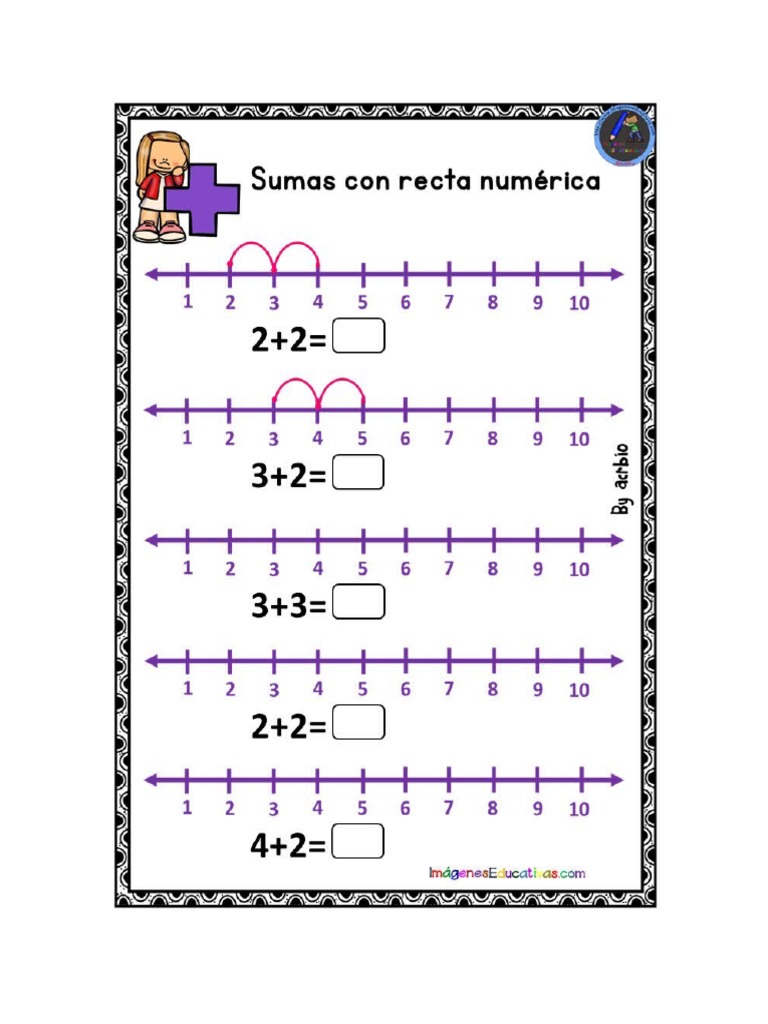 Sumas Con Recta Numérica | PDF