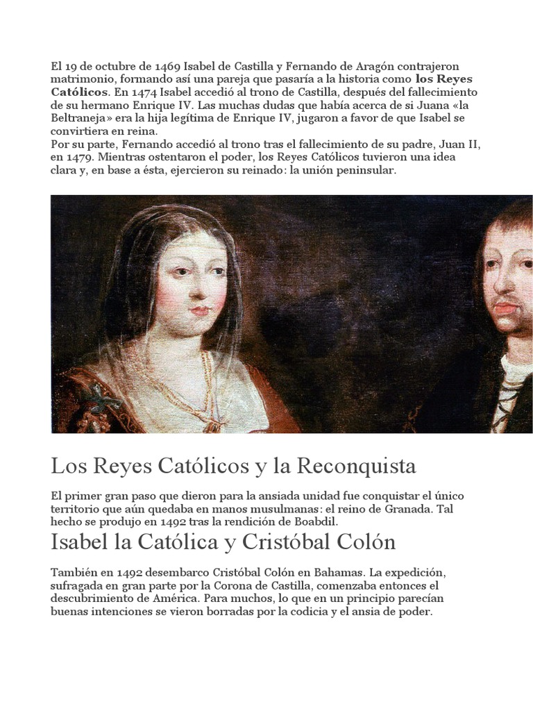 Los Reyes Catolicos | PDF | Historia