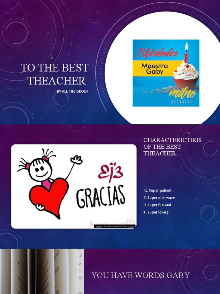 De La Mejor Maestra Del Mundo GABY | PDF