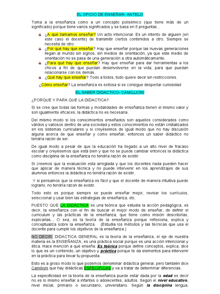 Didactica Machete | PDF | Plan de estudios | Método de enseñanza