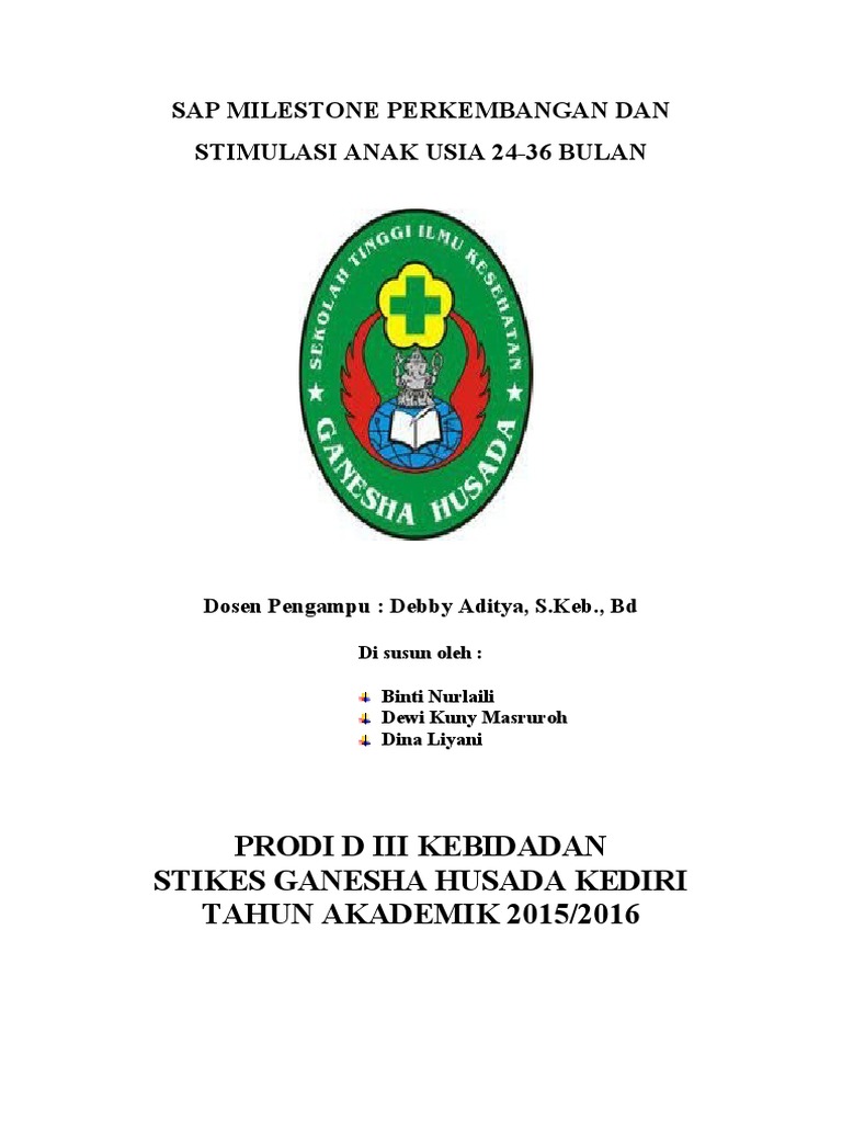 Milestone Perkembangan Dan Stimulasi Anak Usia 24 36 Bulan Pdf