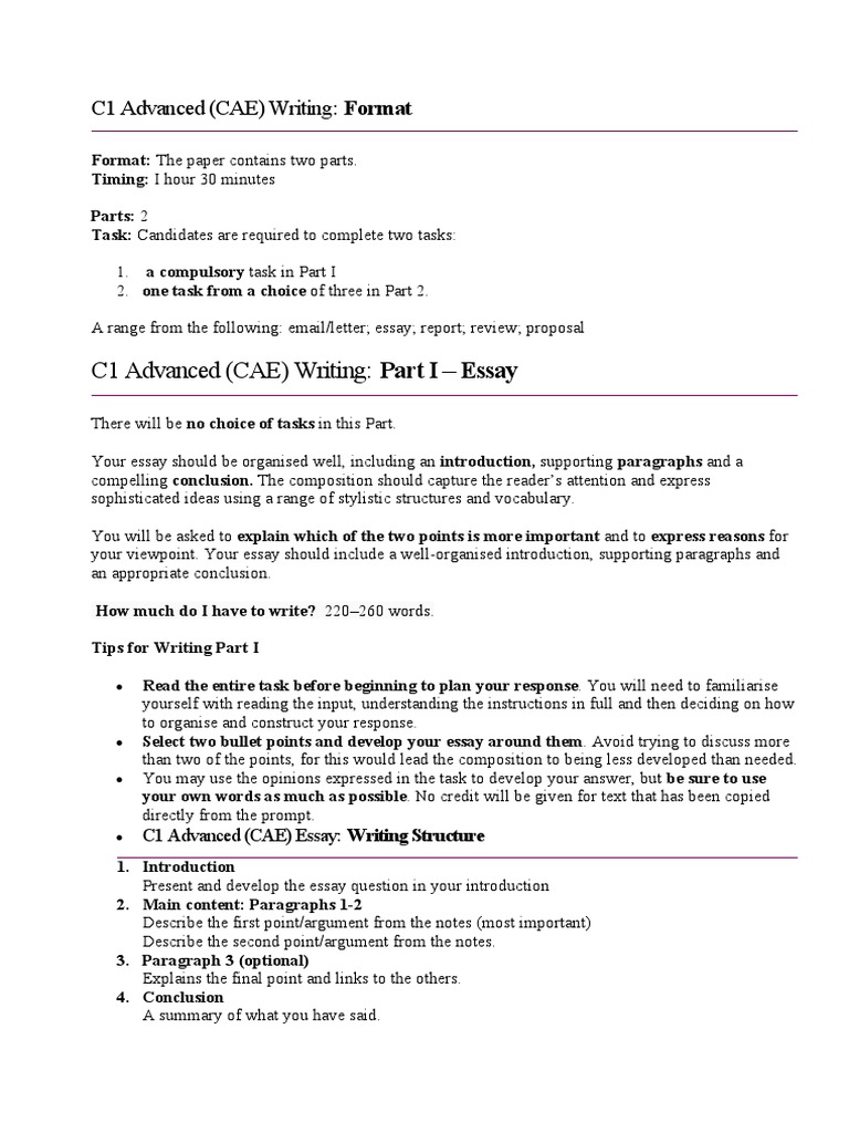 C1 Writing Part 1 | PDF | Essays | Teachers
