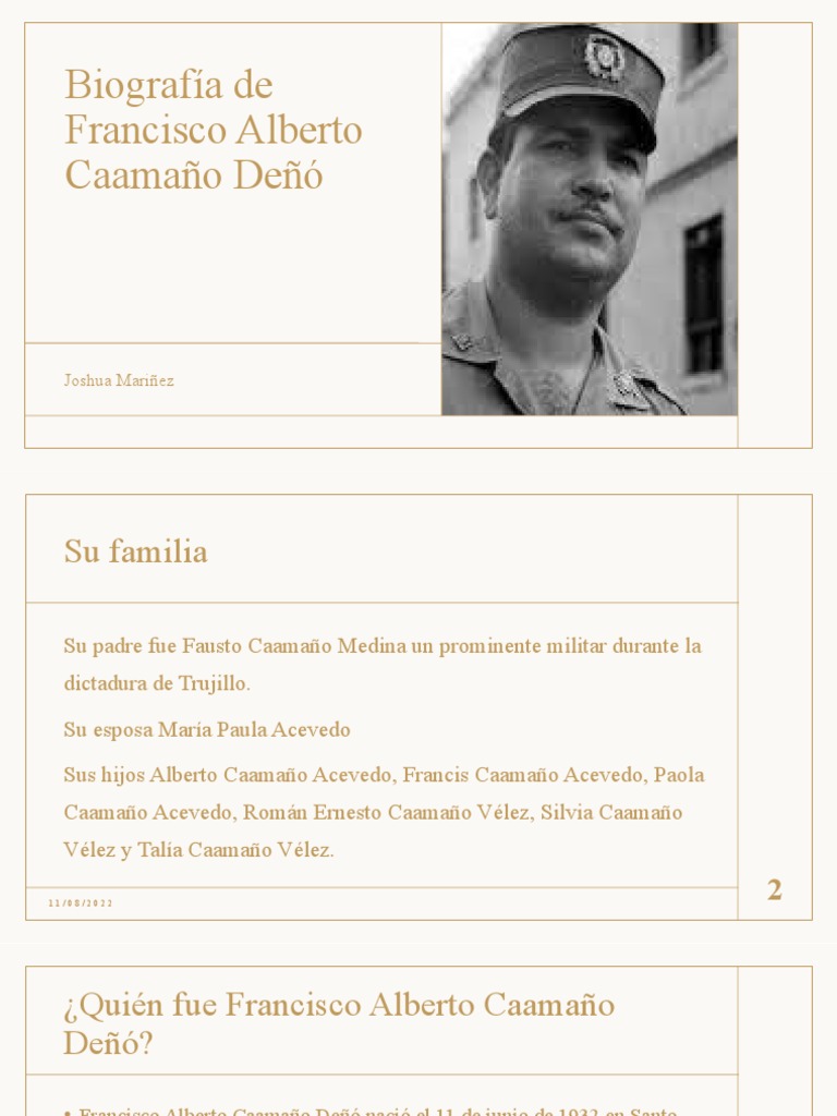 Biografía de Francisco Alberto Caamaño Deñó | PDF | Conflictos | Militar