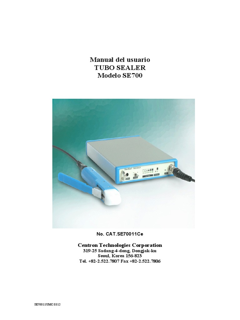Manual de Usuario Sellador SE700 Centron Español | PDF | Cargador de ...