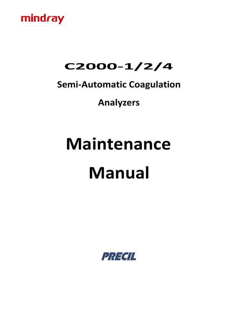 Manual de Servicio Coagulometro C2000-2 | PDF | Capacitor | Calibration