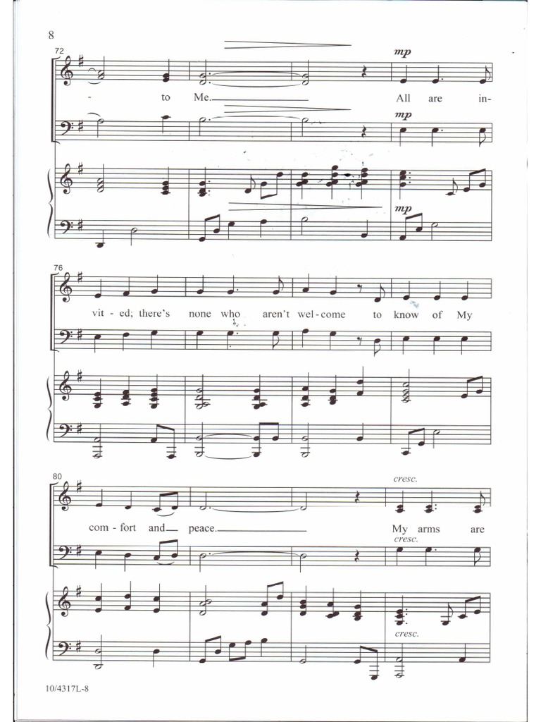 Come Unto Me Ken Dosso | PDF