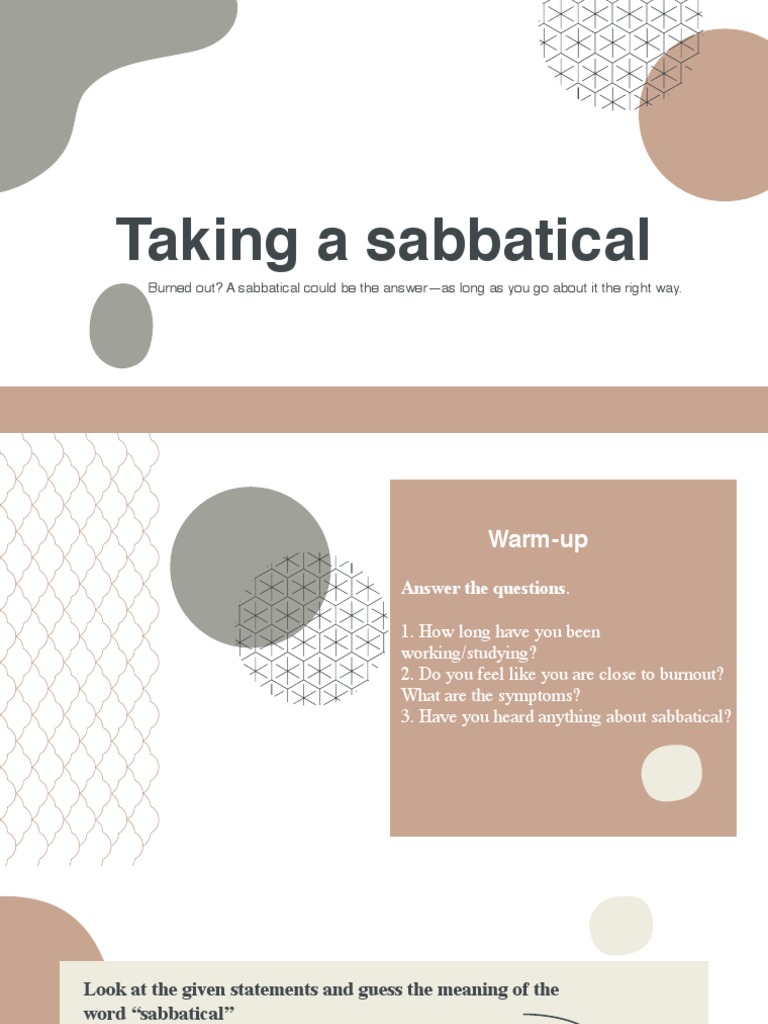 Sabbaticals | PDF | Reason
