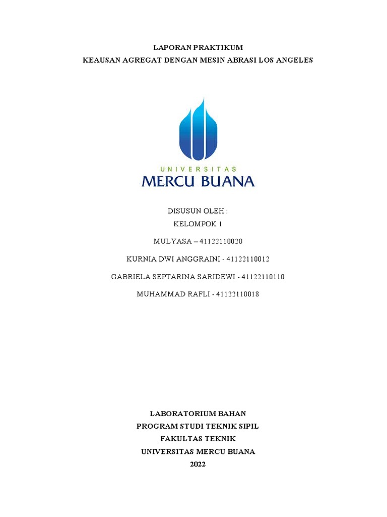 Bab 7 - Keausan Agregat Kasar Dengan Mesin Abrasi Los Angeles | PDF