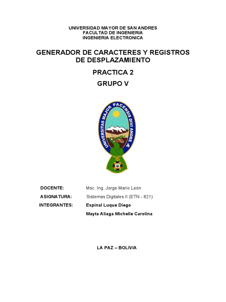 Informe Final Lab 2 Grupo V | PDF | Puerta lógica | Circuito integrado