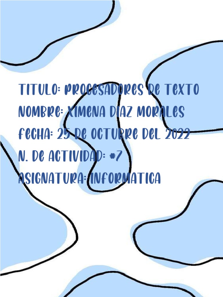 Procesadores de Texto Informatica 2022 | PDF