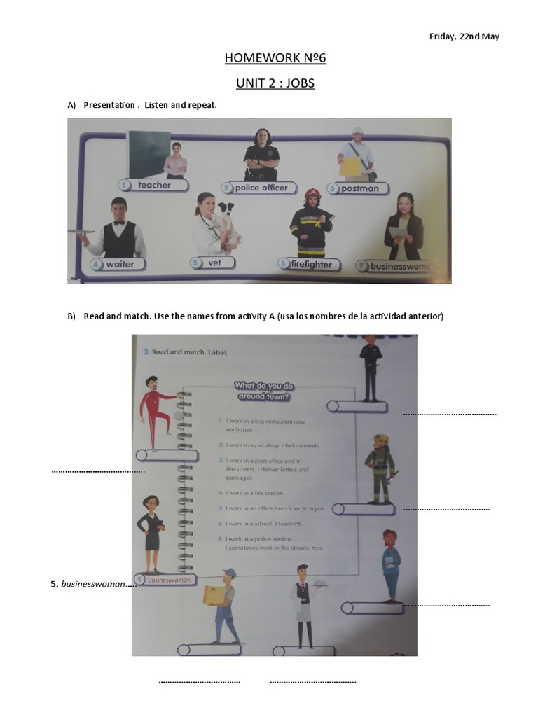 5th Form - Nº6 - Unit 2 - Jobs | PDF