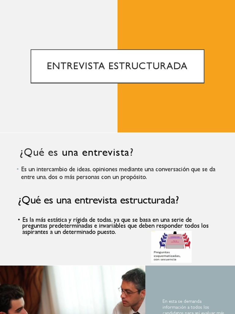 Entrevista Estructurada | PDF