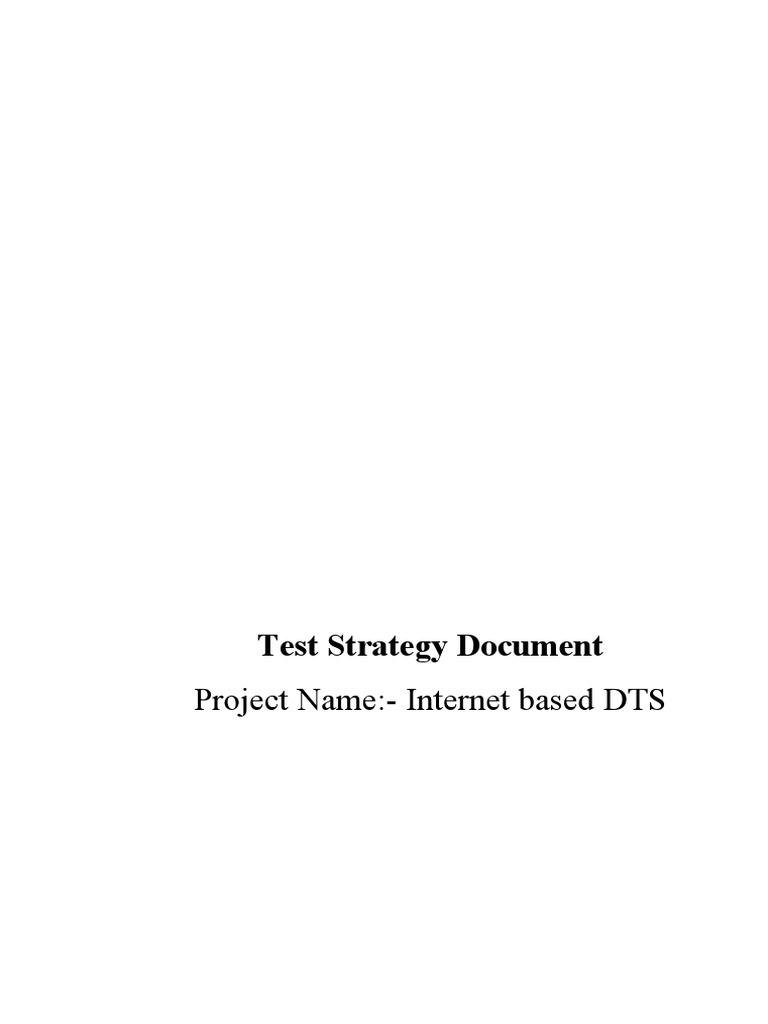 Test Strategy Detail PDF Software Testing Computer Science