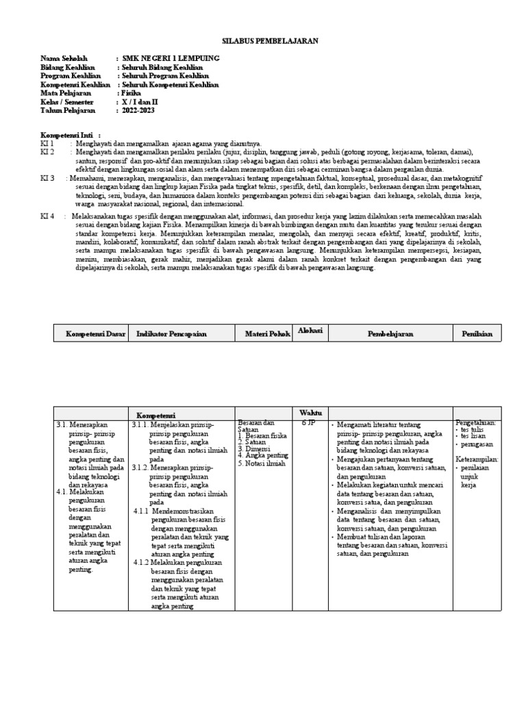 SILABUS | PDF | Seni | Komputer