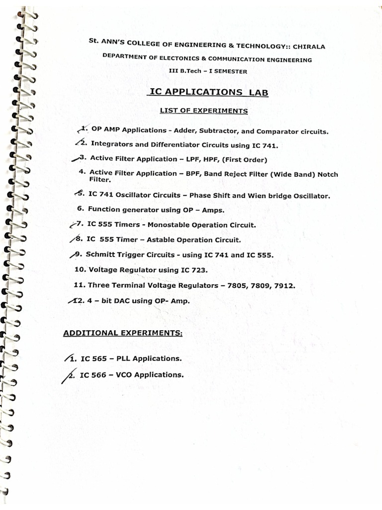 AICA Lab Manual | PDF