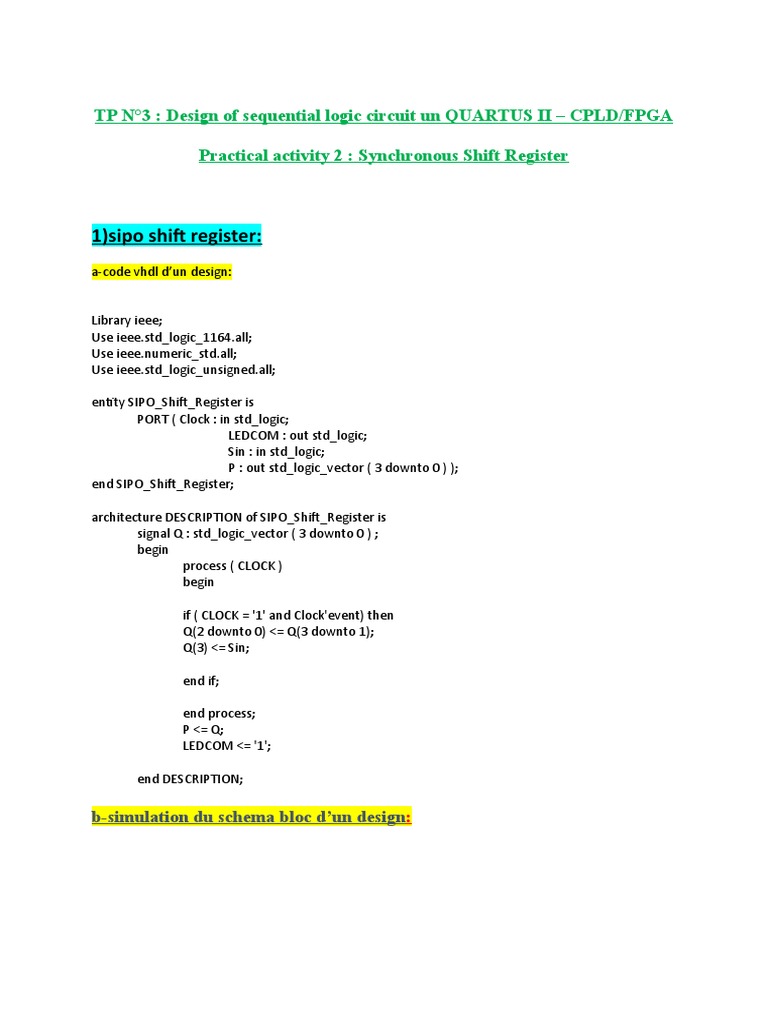 TP VHDL 3 | PDF | Vhdl | Computer Science