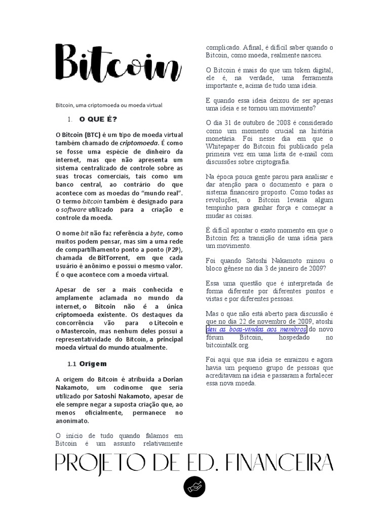 Bitcoin | PDF | Bitcoin | Criptomoeda