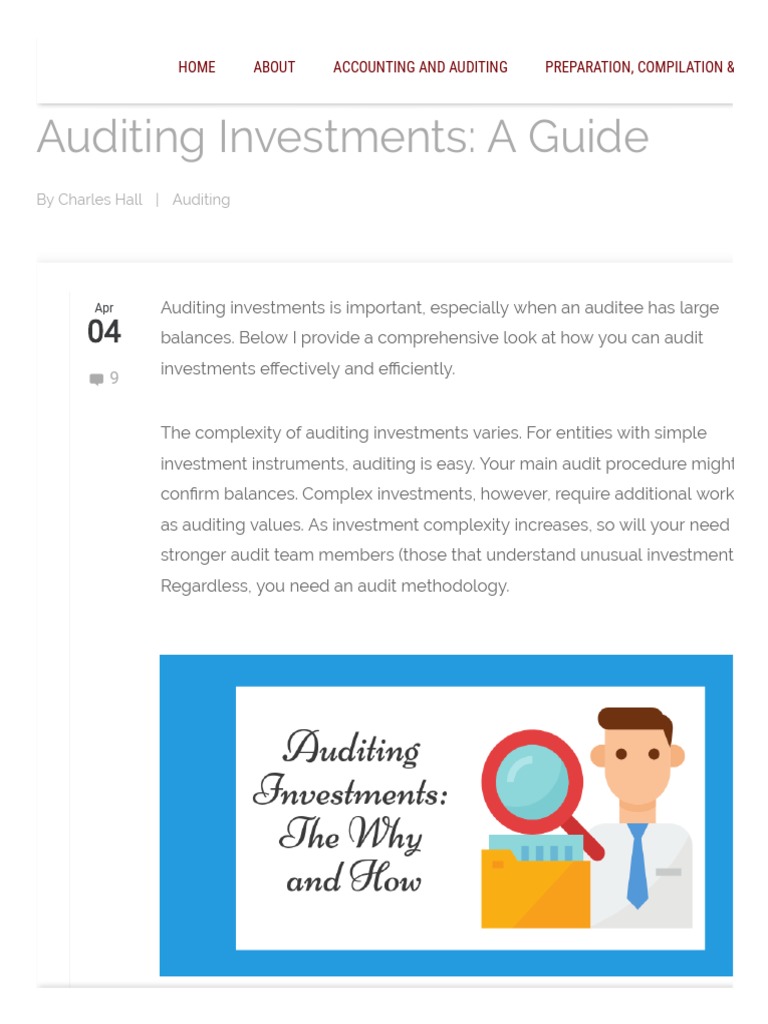 Auditing Investments - A Guide - CPA Hall Talk | PDF | Audit ...