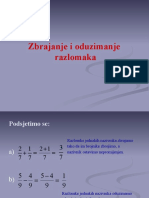 Razlomci (4) - Sabiranje I Oduzimanje Razlomaka | PDF