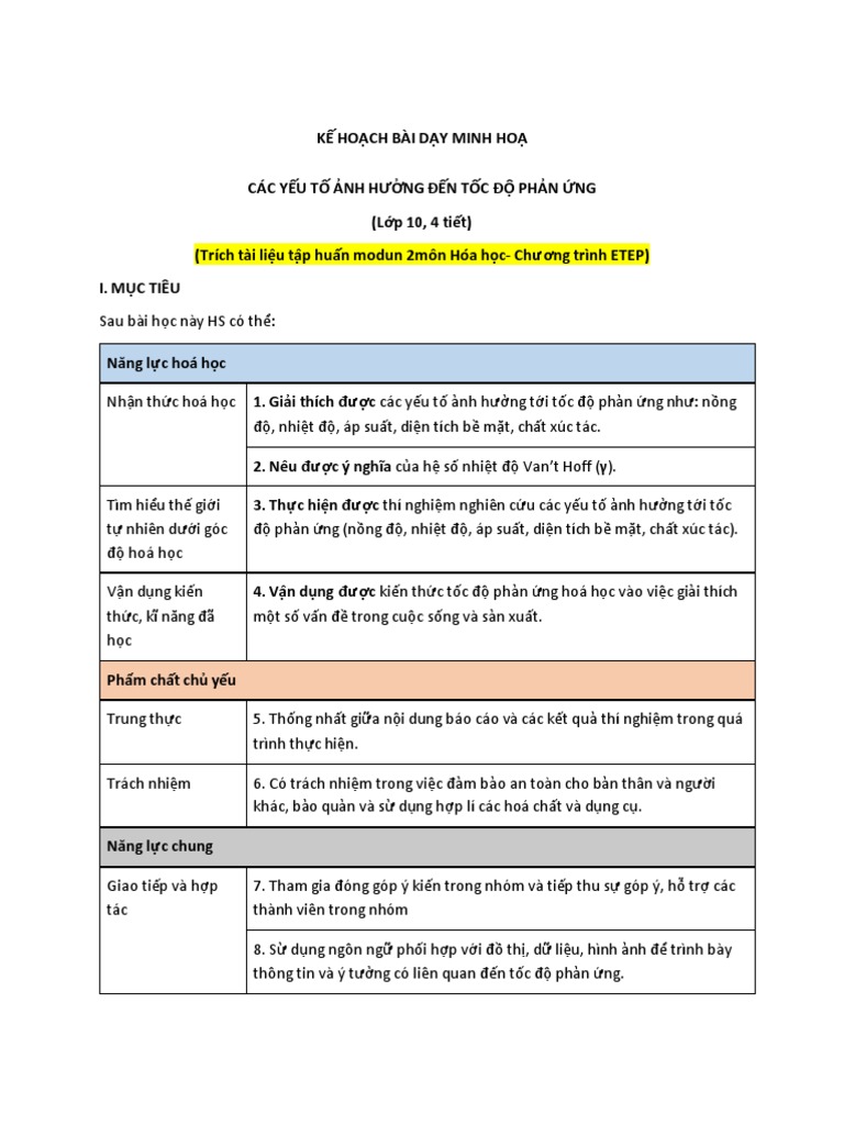 KHBD Bai Toc Do Pu - HH10 | PDF