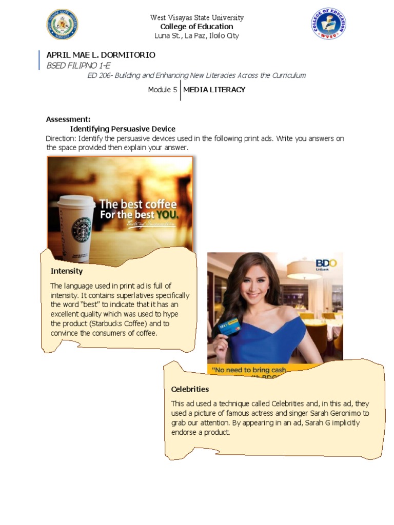 Analyzing Persuasive Devices in Ads | PDF | Advertising | Communication