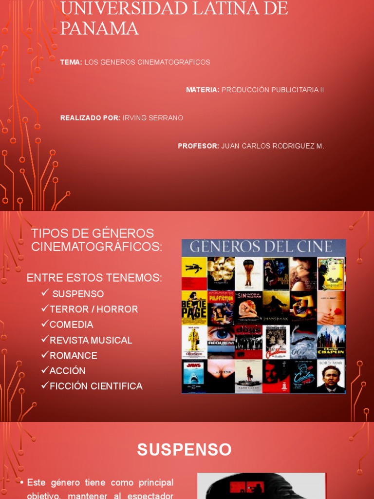 Géneros Cinematográficos por Irving Serrano | PDF | Películas de acción ...