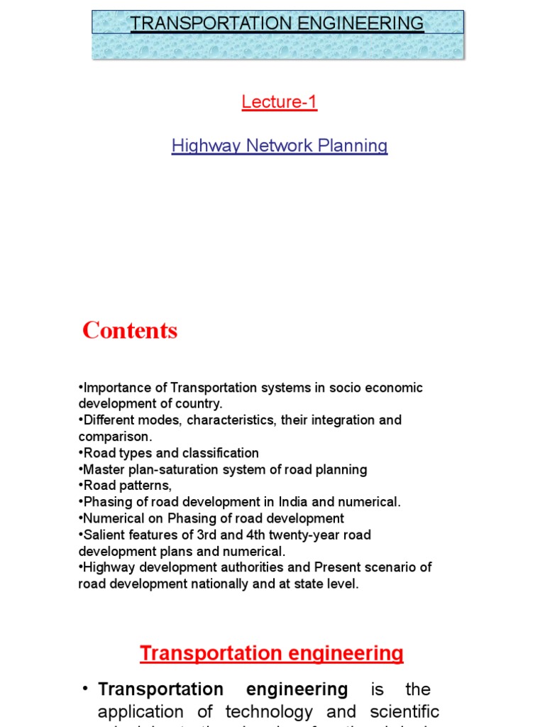 Transportation Engineering | PDF | Transport | Road