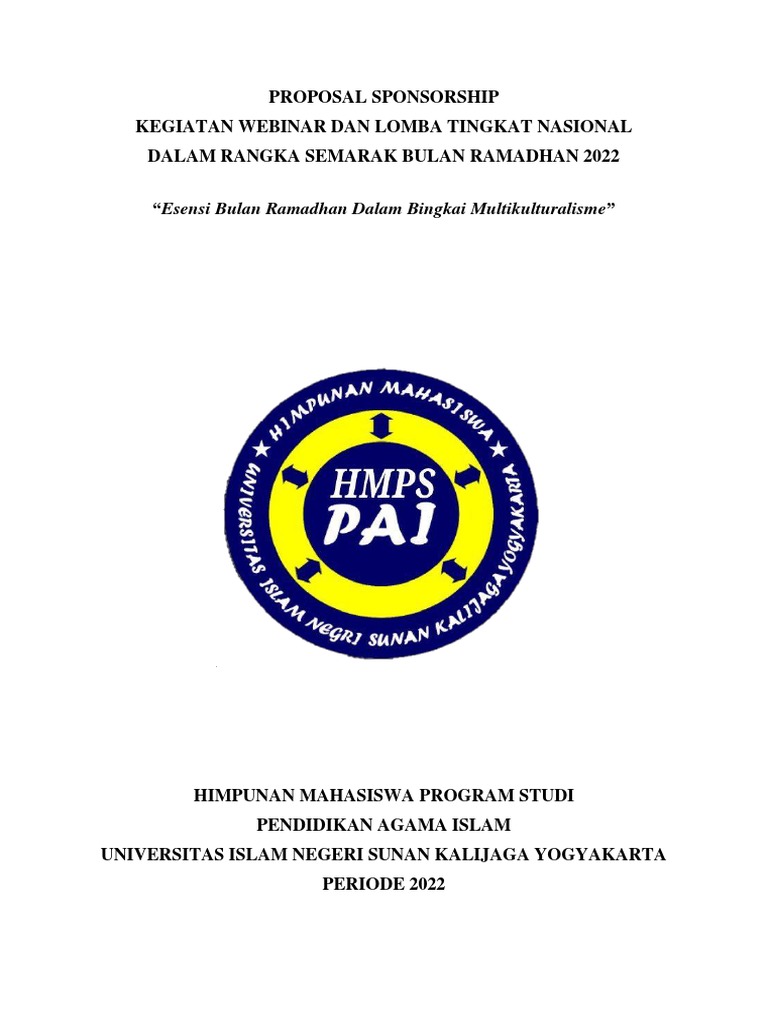 Proposal Webinar Dan Lomba Nasional HMPS PAI 2022 | PDF