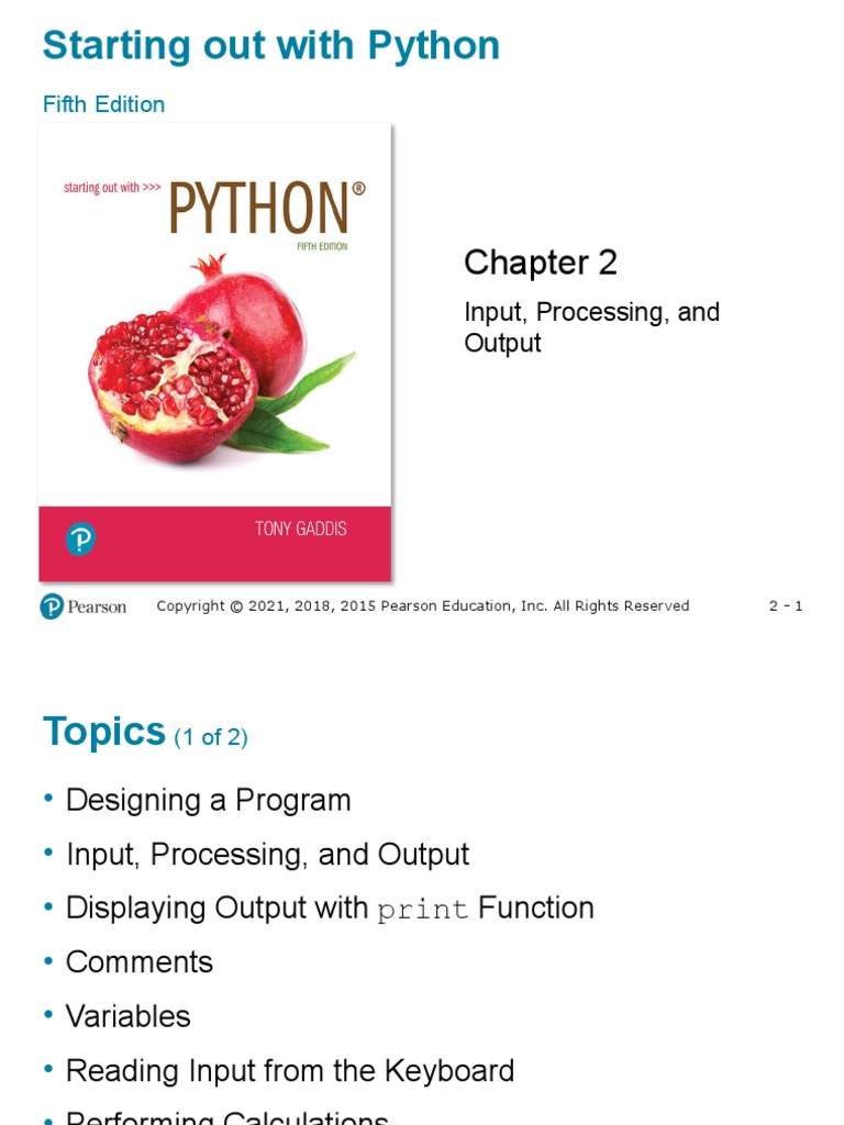 02 Gaddis Python Lecture PPT Ch02 | PDF | Variable (Computer Science) | Computer Program