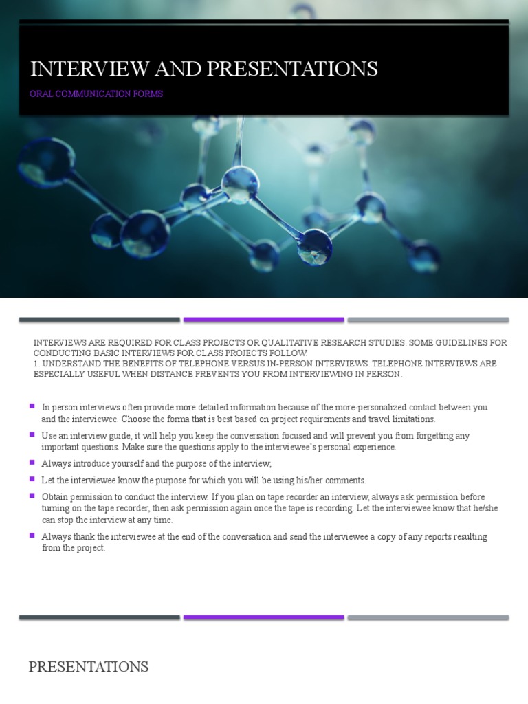 Interview and Presentatiom | PDF | Interview | Job Interview
