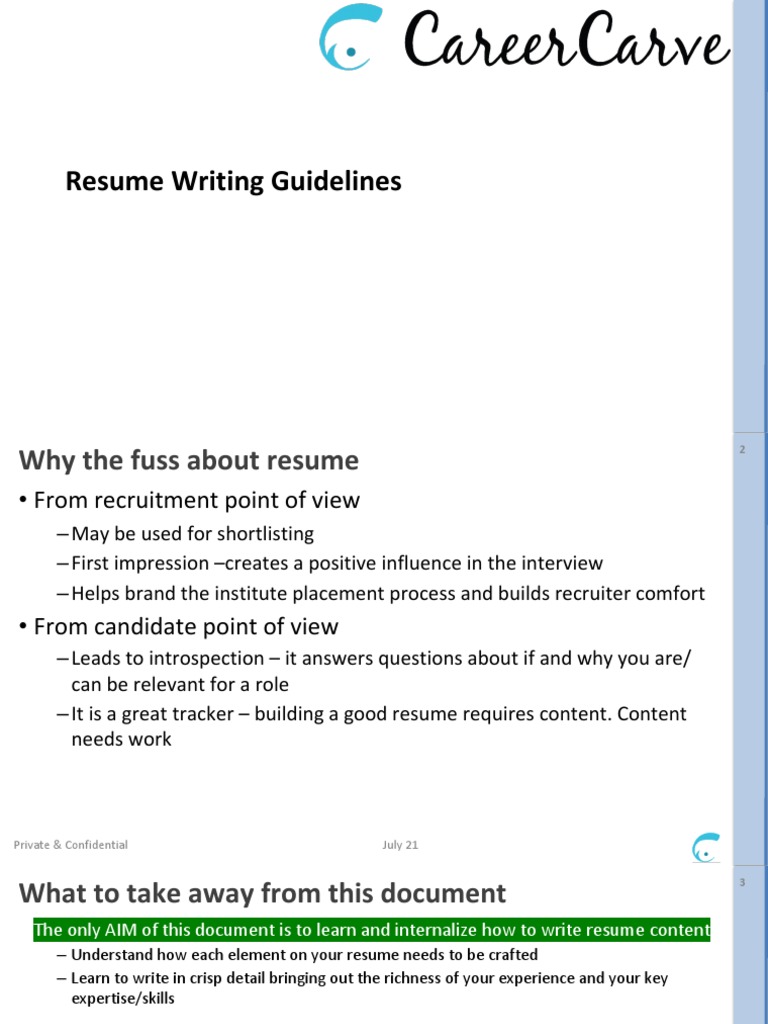 2nd Year Resume Writing Guidelines - Student | PDF | Résumé | Marketing