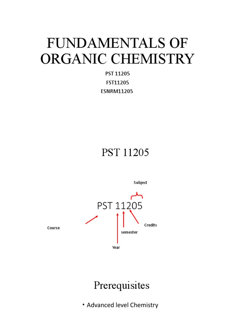 Fundamental Organic Chemistry Lesson 1 | Download Free PDF | Chemical ...