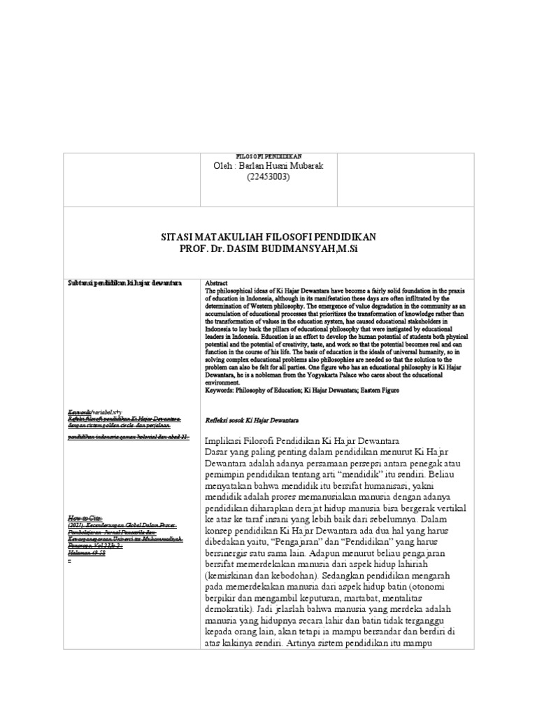 Task Filsuf Pendidikan | PDF | Indonesia