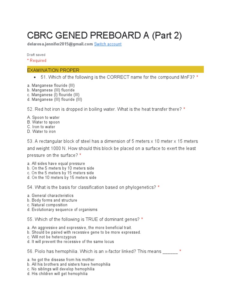 CBRC Preboard | PDF | Educational Assessment | Rubric (Academic)
