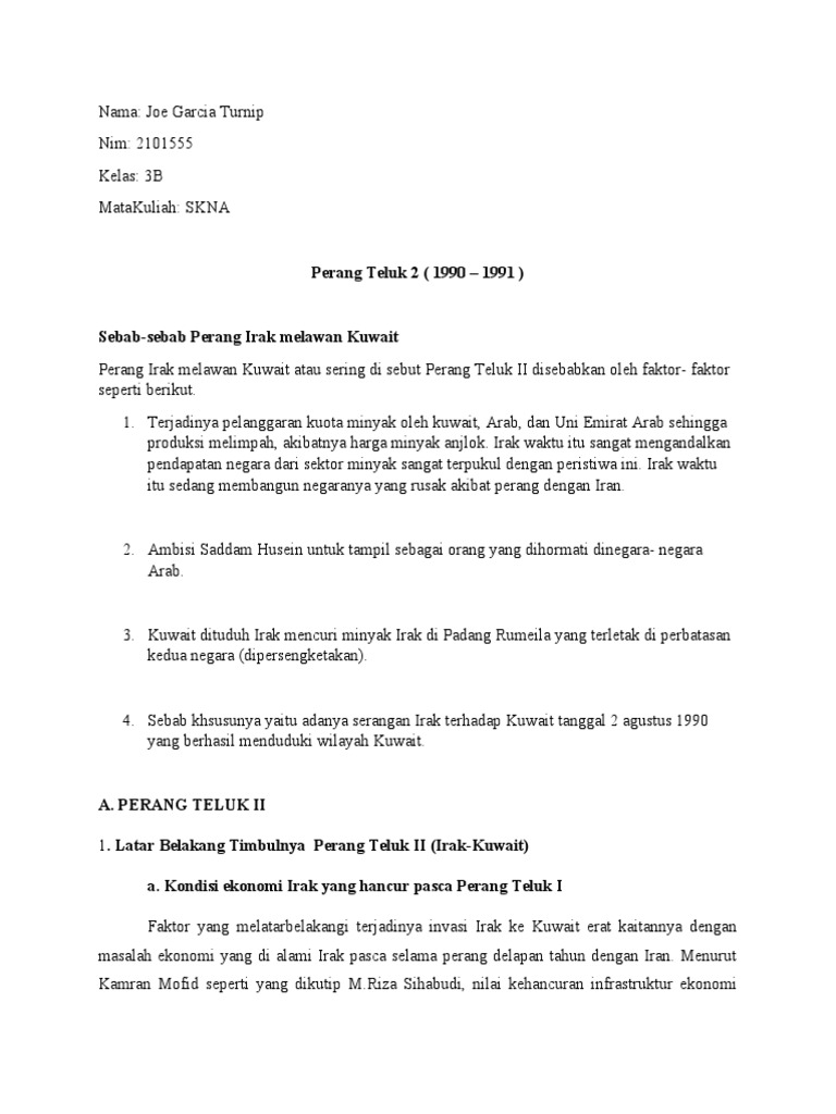 Perang Teluk II (1990-1991) | PDF