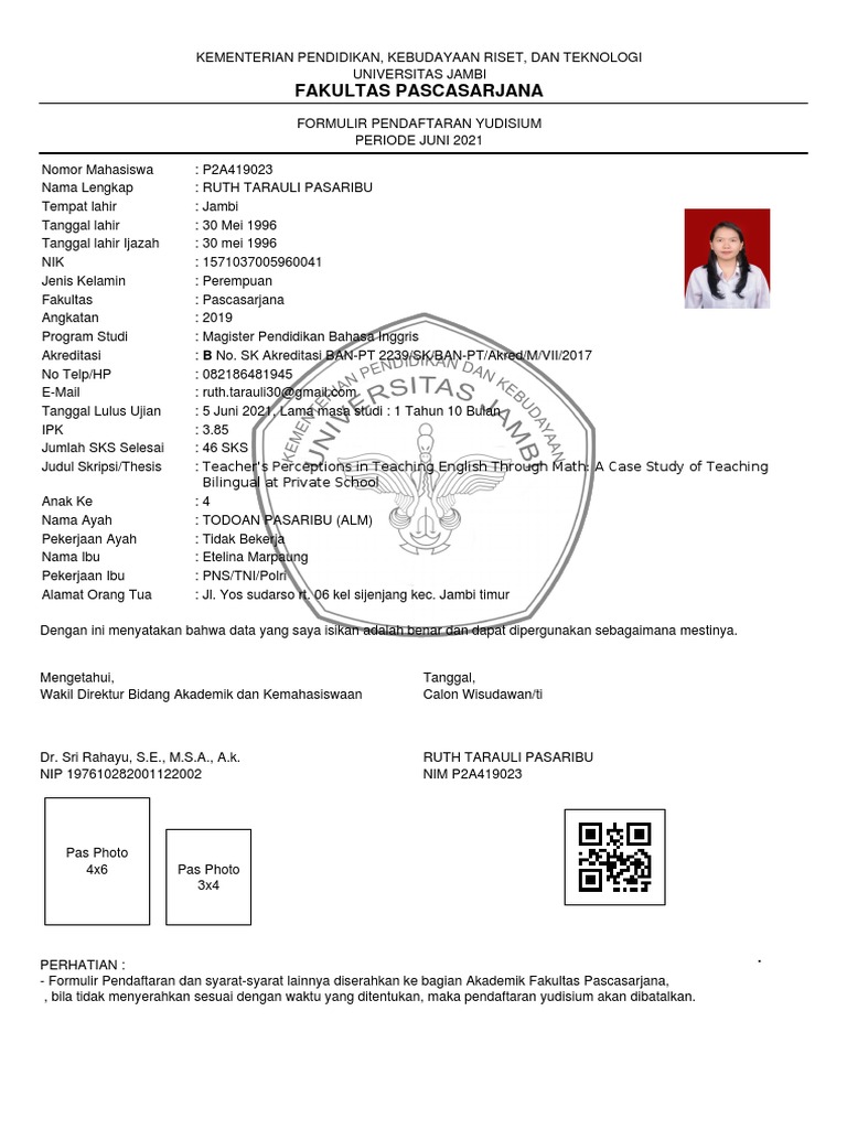 Cetak Pendaftaran Yudisium Pdf