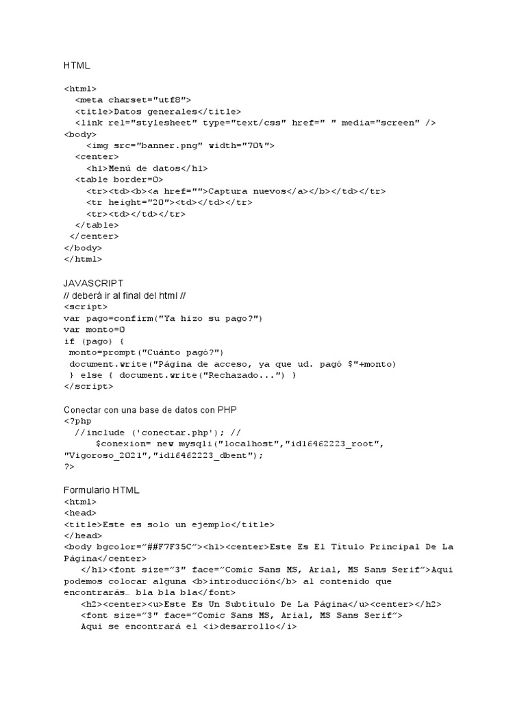 Tools Html Php Pdf Php Ingeniería Informática 1047